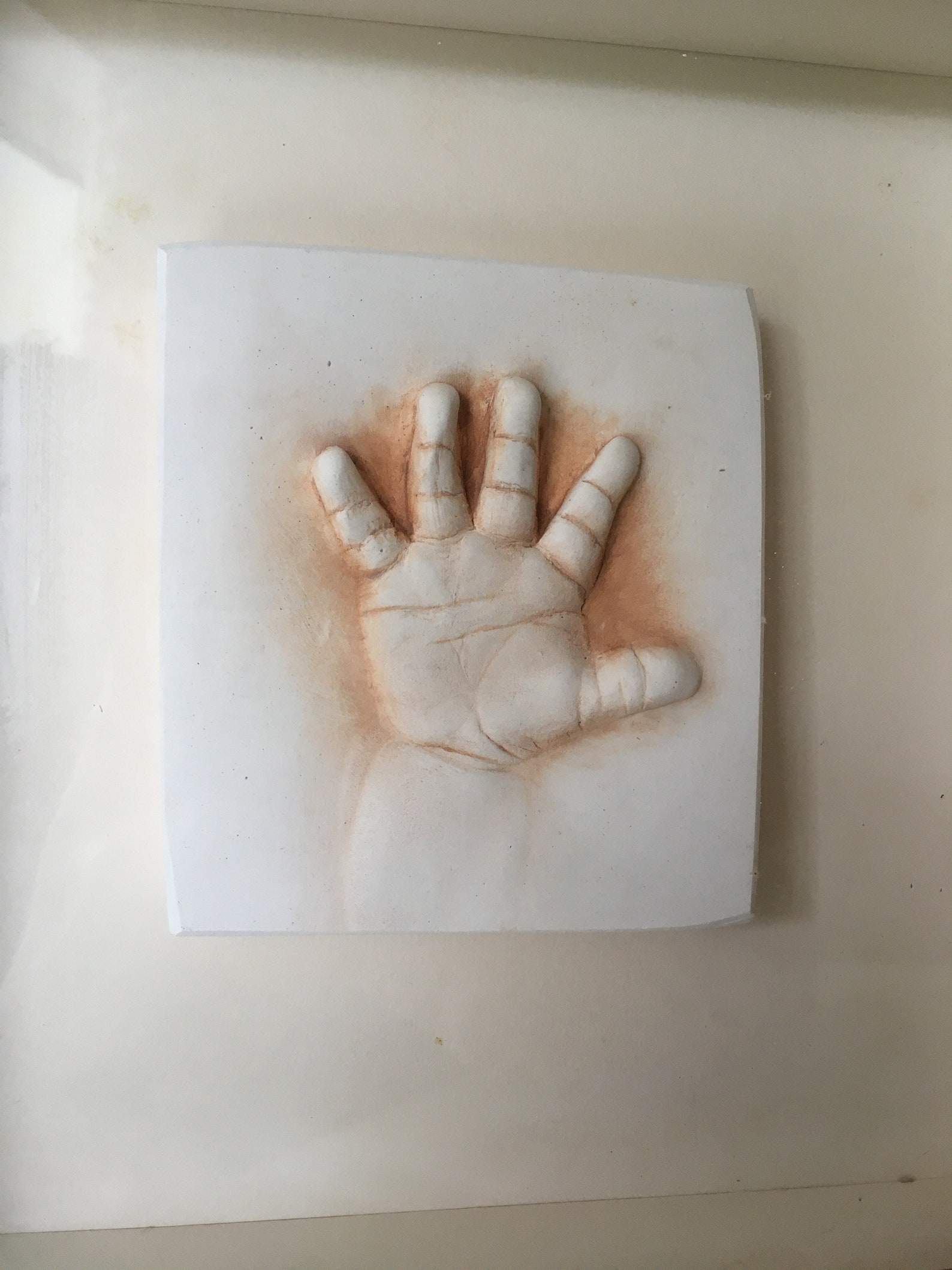 Gypsum Handcrafted Little Hand in a Box-like Wooden Frame With | Etsy