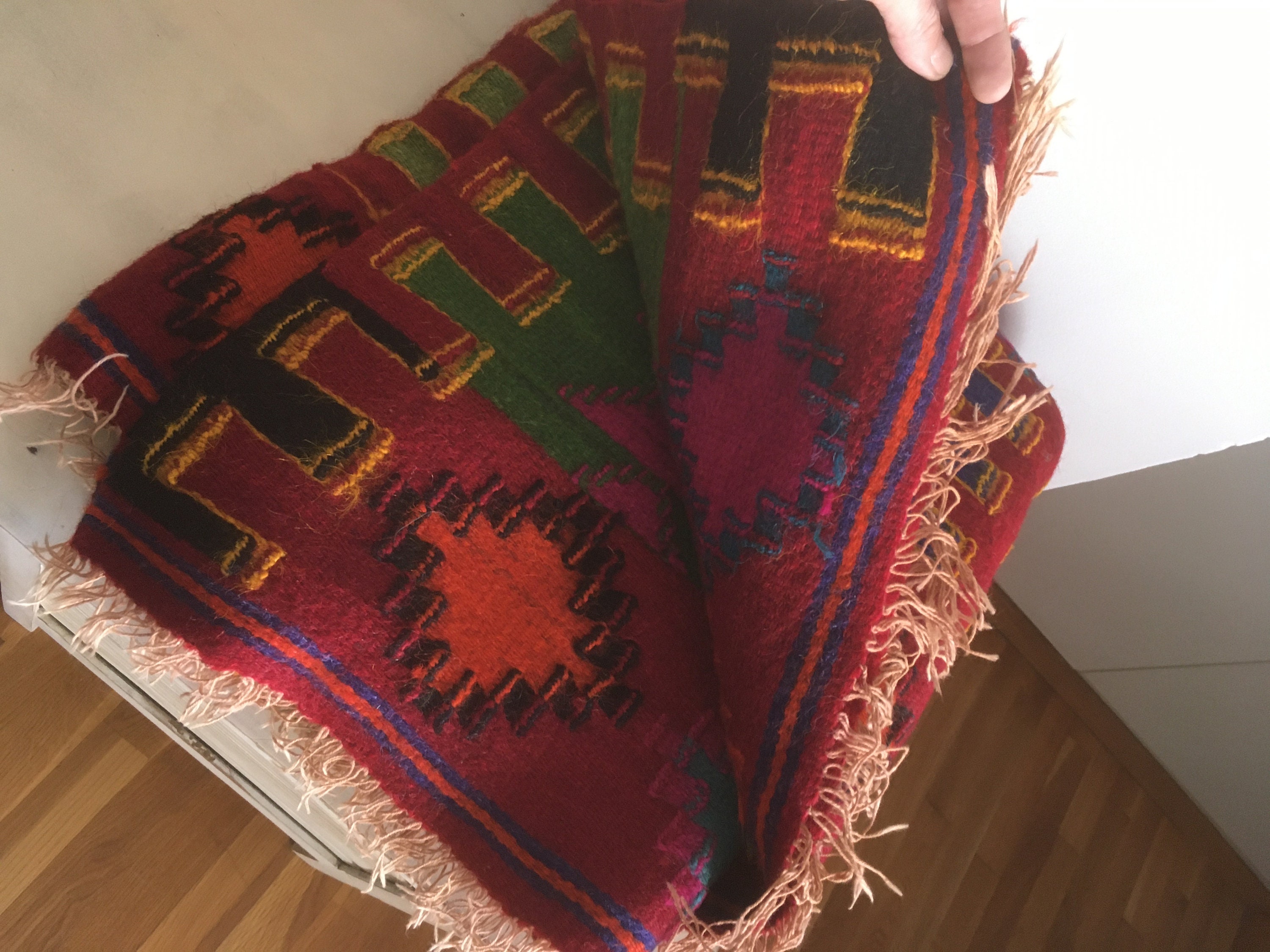 Big Traditional Greek Kilimi. Handmade Handwoven Rug for Floor. Vintage ...