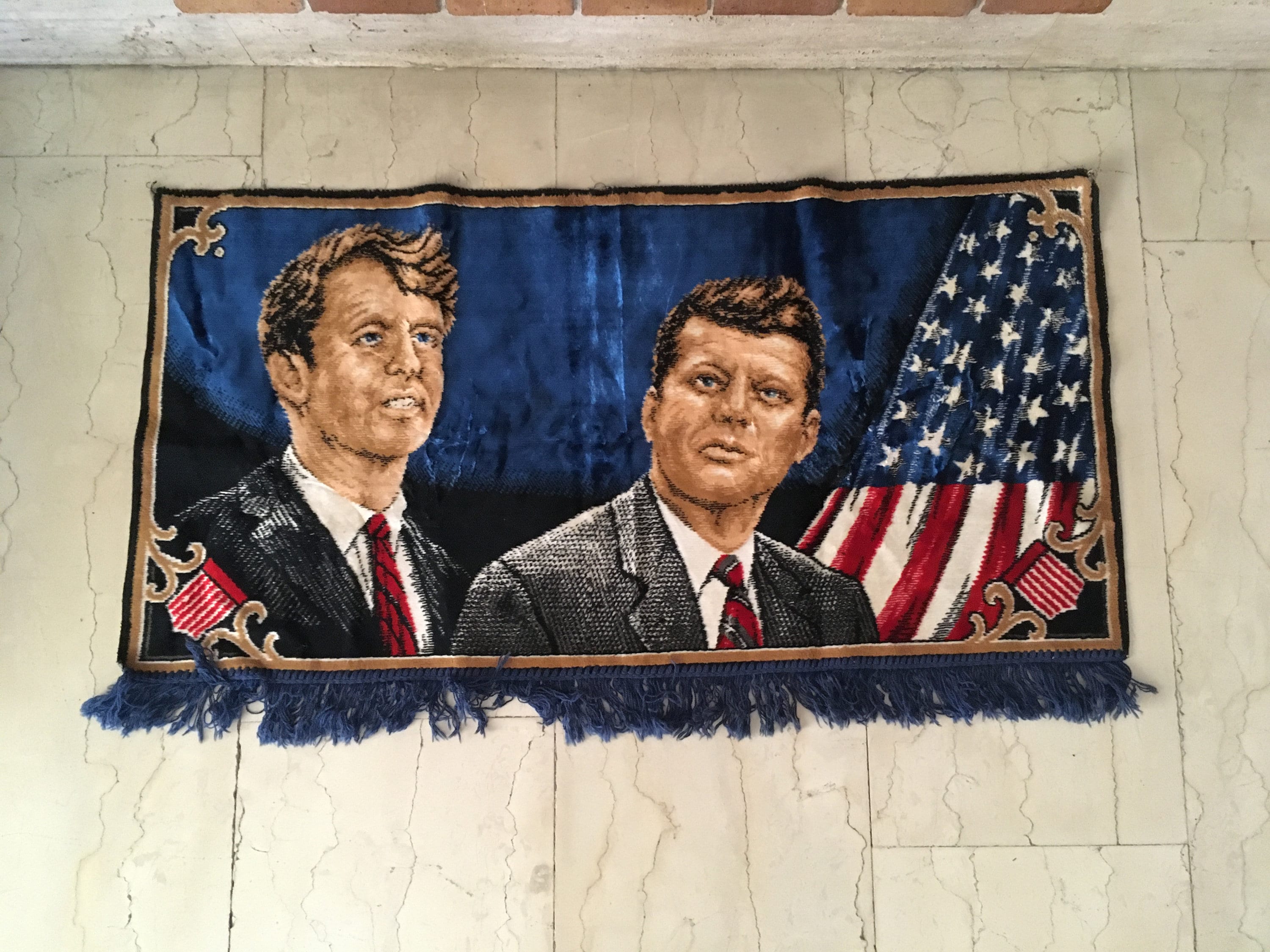 1960's John F Kennedy and Robert Kennedy Flag Wall Tapestry. - Etsy
