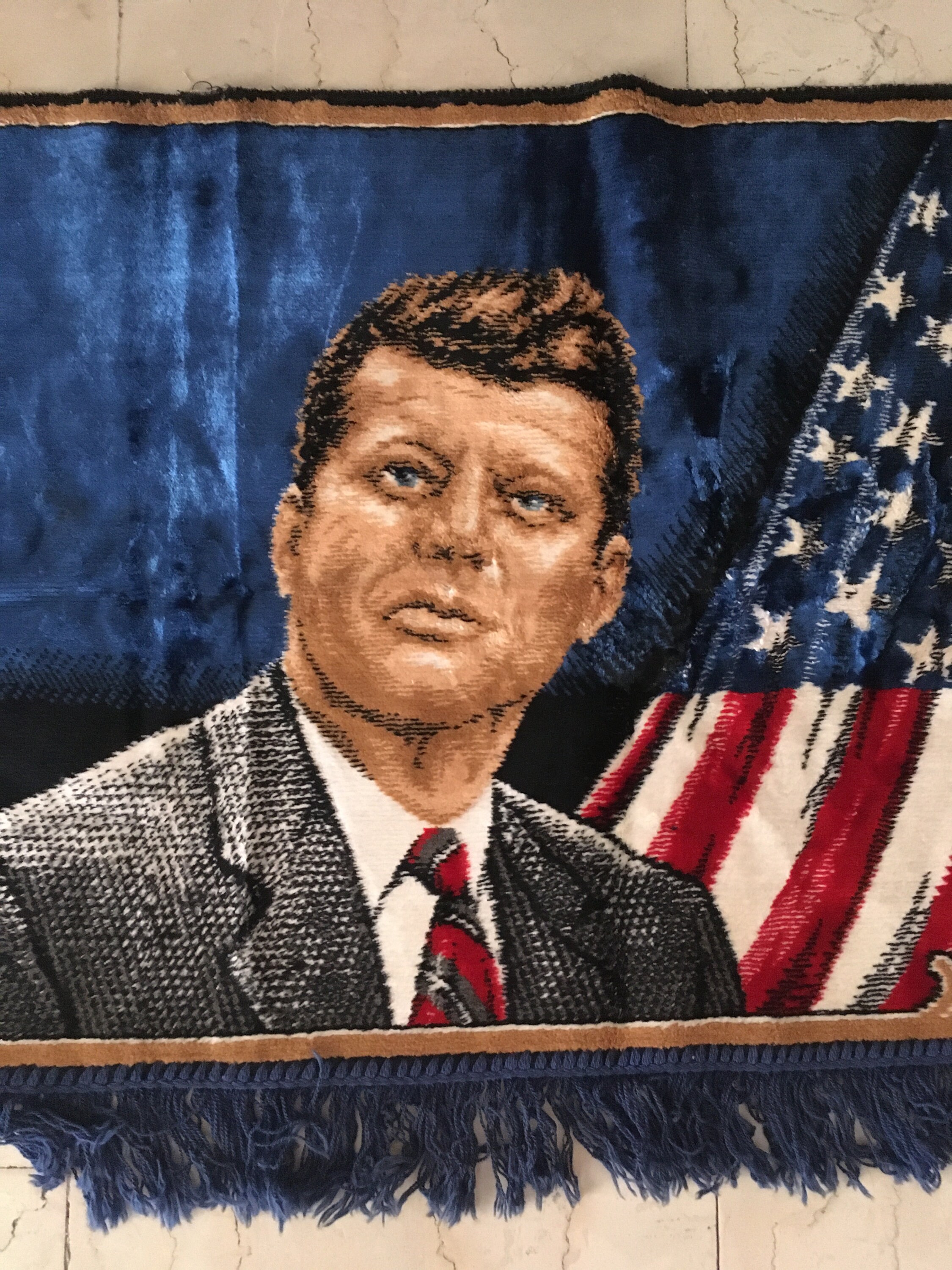 1960's John F Kennedy and Robert Kennedy Flag Wall Tapestry. - Etsy