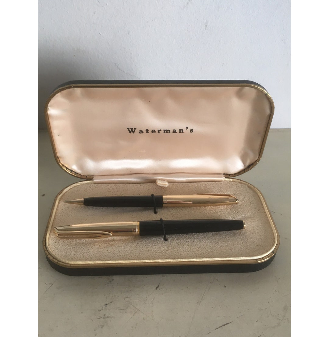 1950's Waterman Pen & Pencil Set. 14 K Gold Nib Fountain Pen, Not ...
