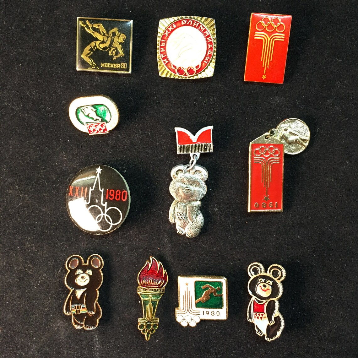 A Lot of 11 Olympic Games Pin Badges. Memorabilia from Russia | Etsy