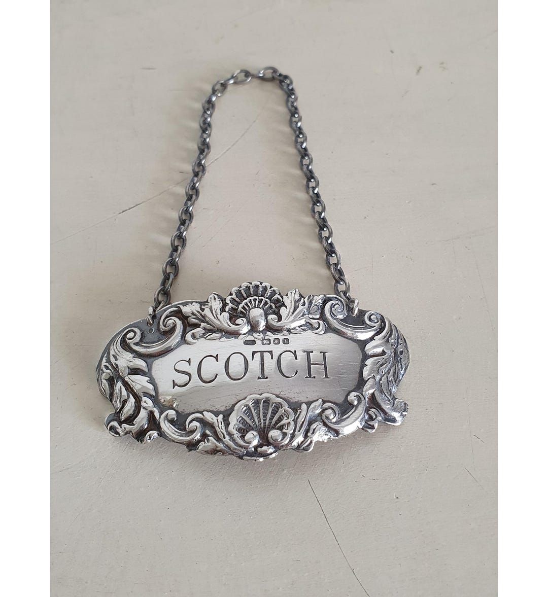 Antique Sterling Silver Scotch Label Tag, London 1903, Possibly by ...