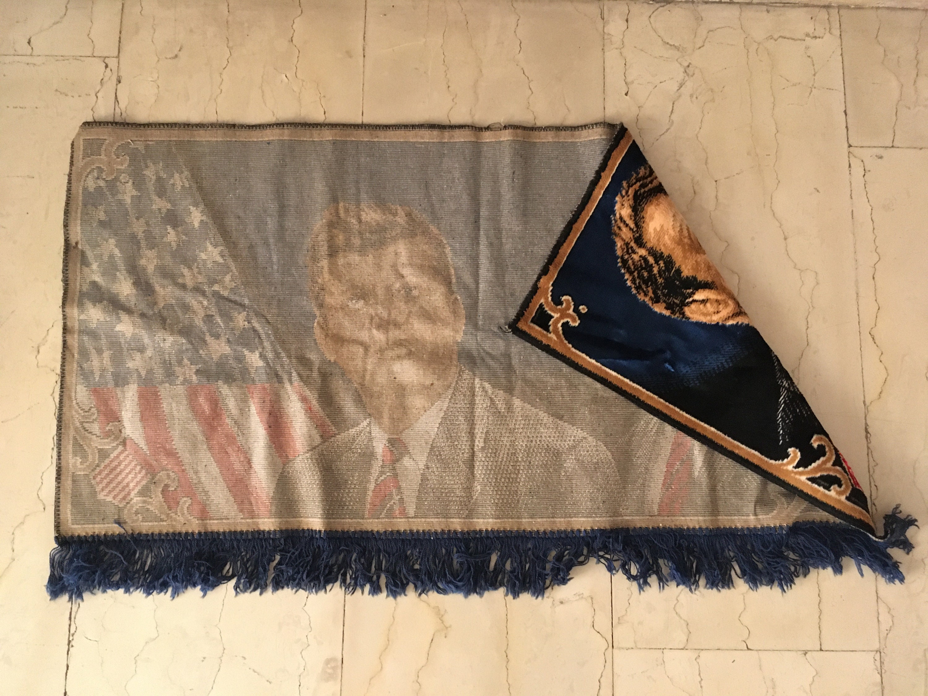 1960's John F Kennedy and Robert Kennedy Flag Wall Tapestry. - Etsy