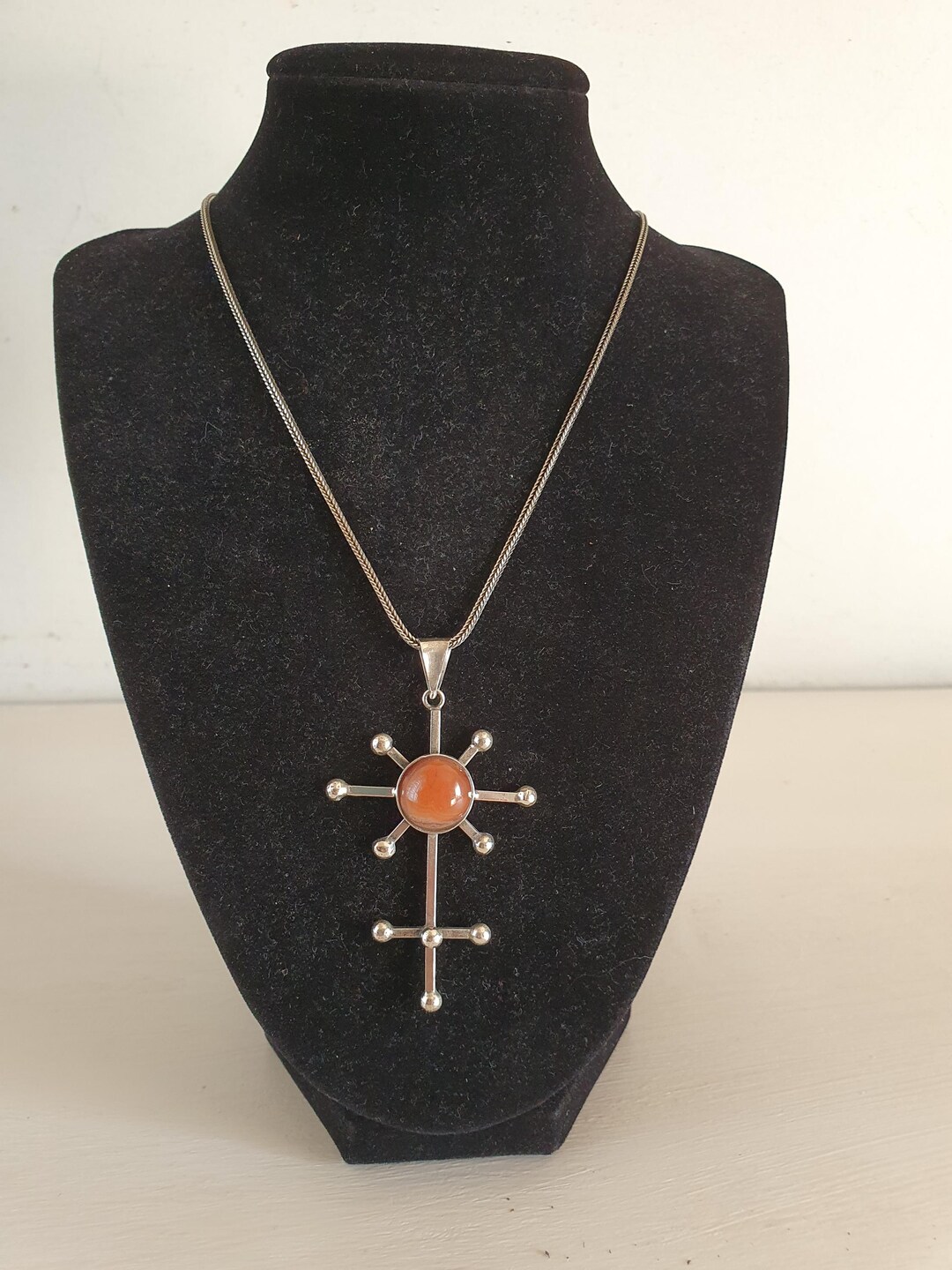 RESERVED for Kaitlin! Vintage Greek Sterling Silver Cross Pendant With ...