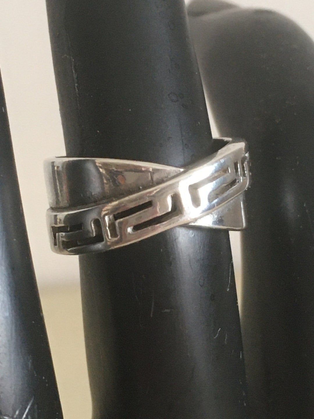 Meander Design Silver Ring. Sterling Silver Hallmarked 925 Greek Ring ...