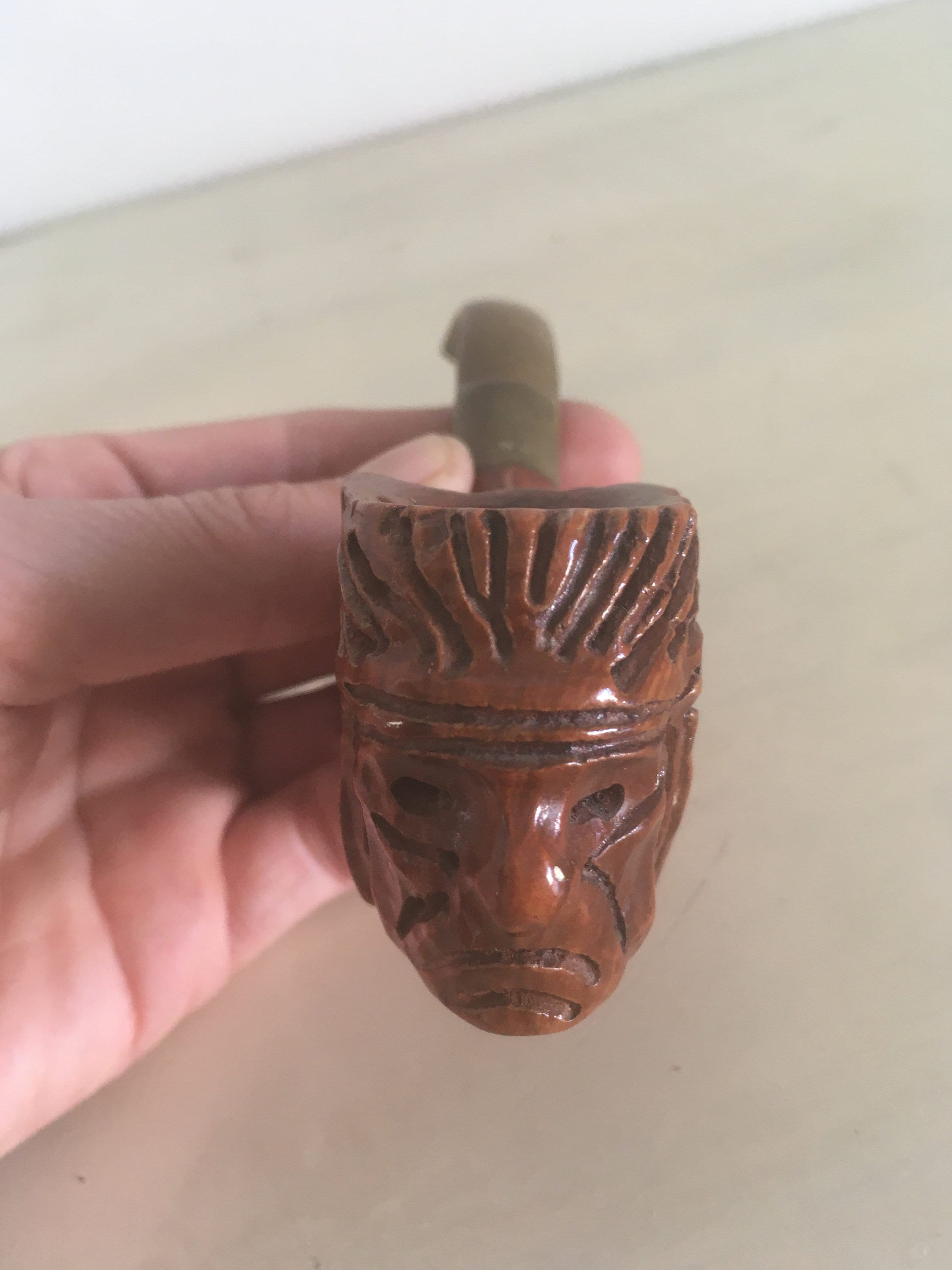 Native American Figure Pipe. Ceremonial Indian Face Smoking - Etsy