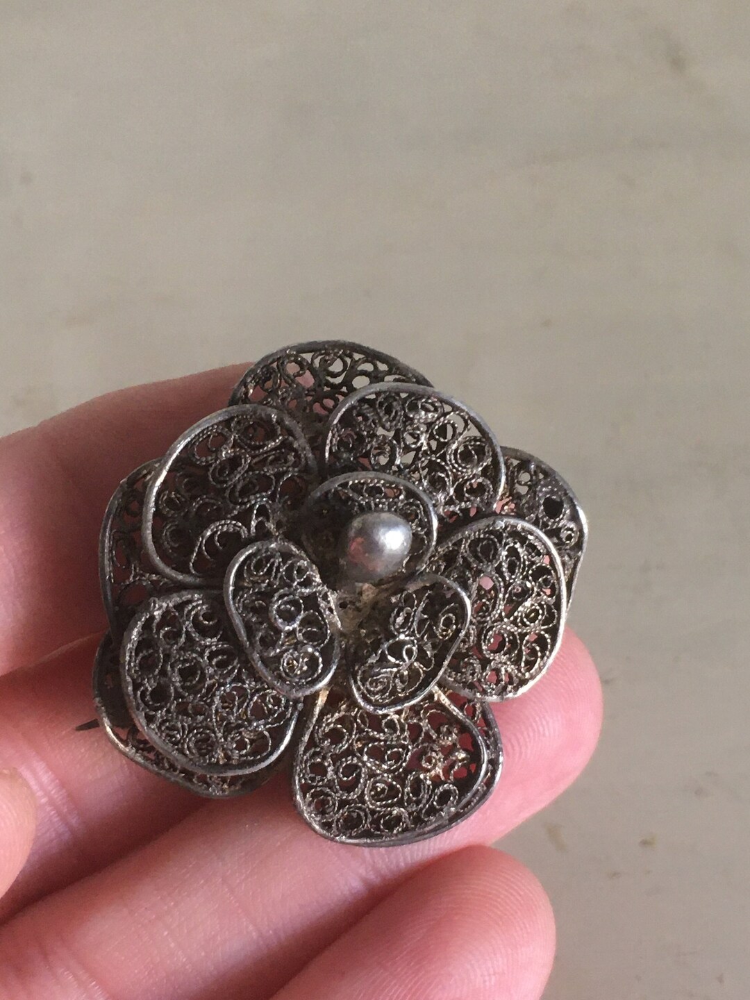 Broche grecque originale en filigrane en argent sterling. Gravure ...