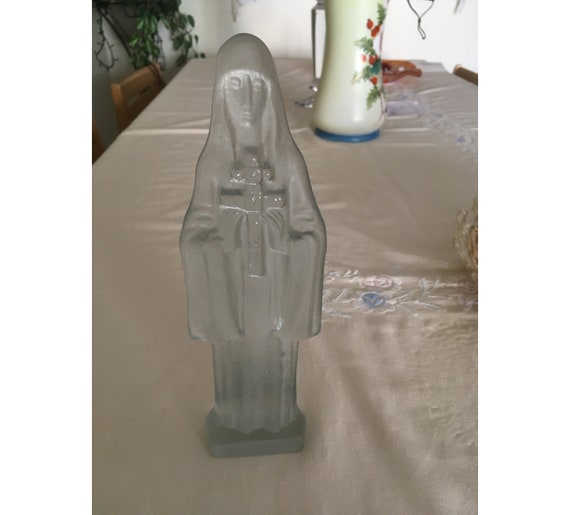 Vintage Frosted Glass Religious Statue. Christian Orthodox - Etsy