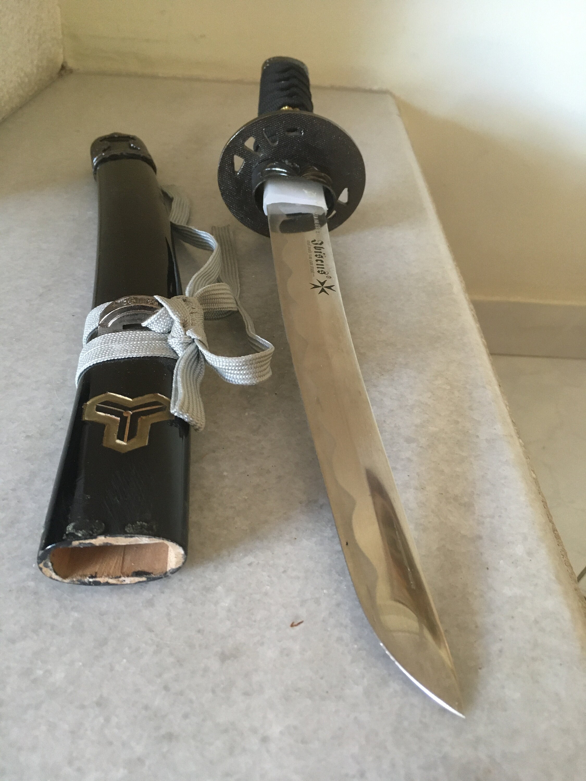 Katana Sword & Wood Sheath. Stainless Steel 25 Cm 9.8 Inches - Etsy