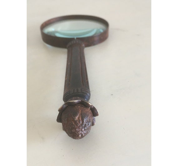 Vintage/antique Loupe. Big Magnifying Glass With Bronze Handle - Etsy