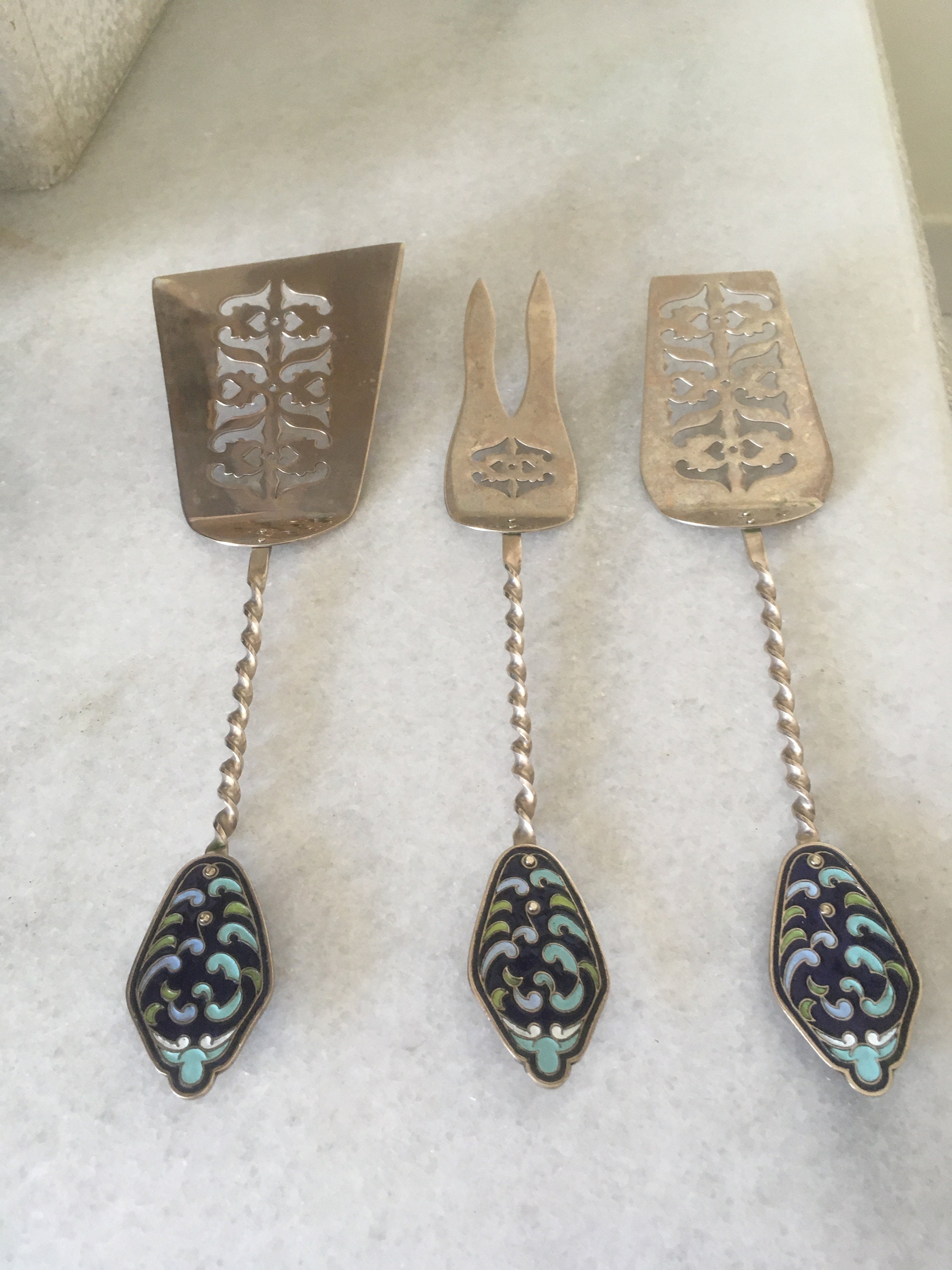 Vintage Classy Serving Utensils Set. Slotted Ornate Cutlery - Etsy