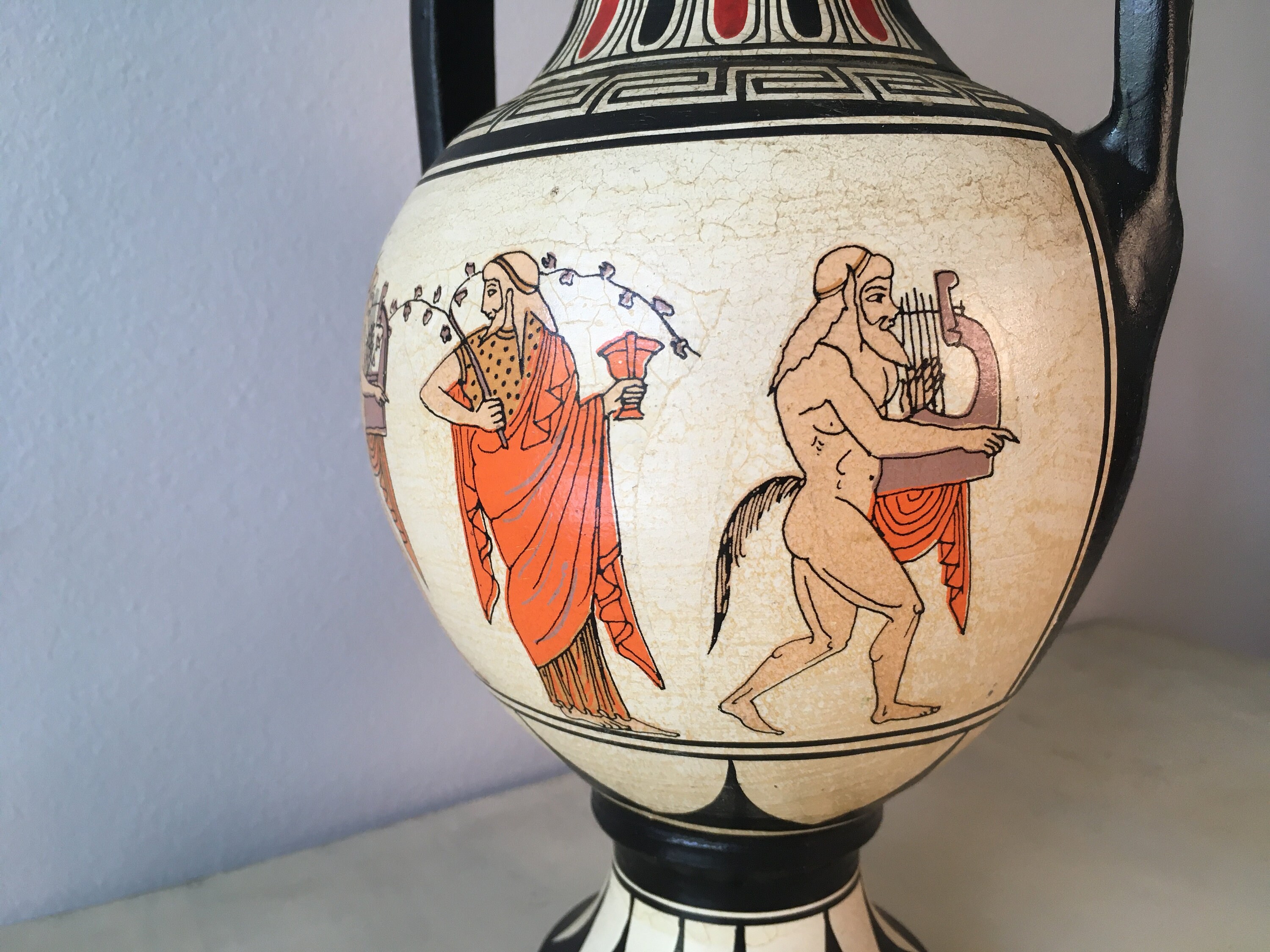 Ancient Greek Ceramic Painted Jar amphora. Archaic Hand Made - Etsy