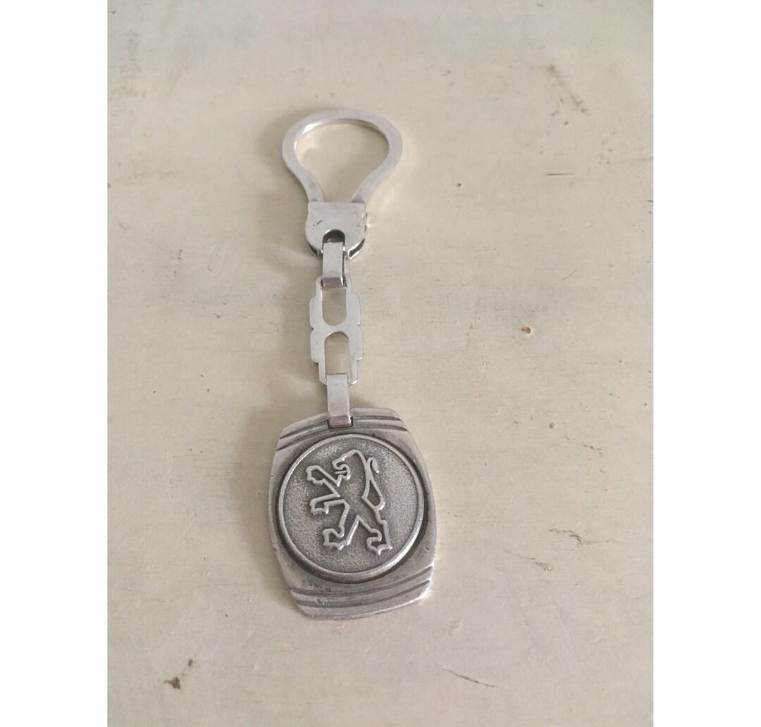 Sterling Silver 950 Peugeot Key Chain. Vintage & Collectible Solid ...