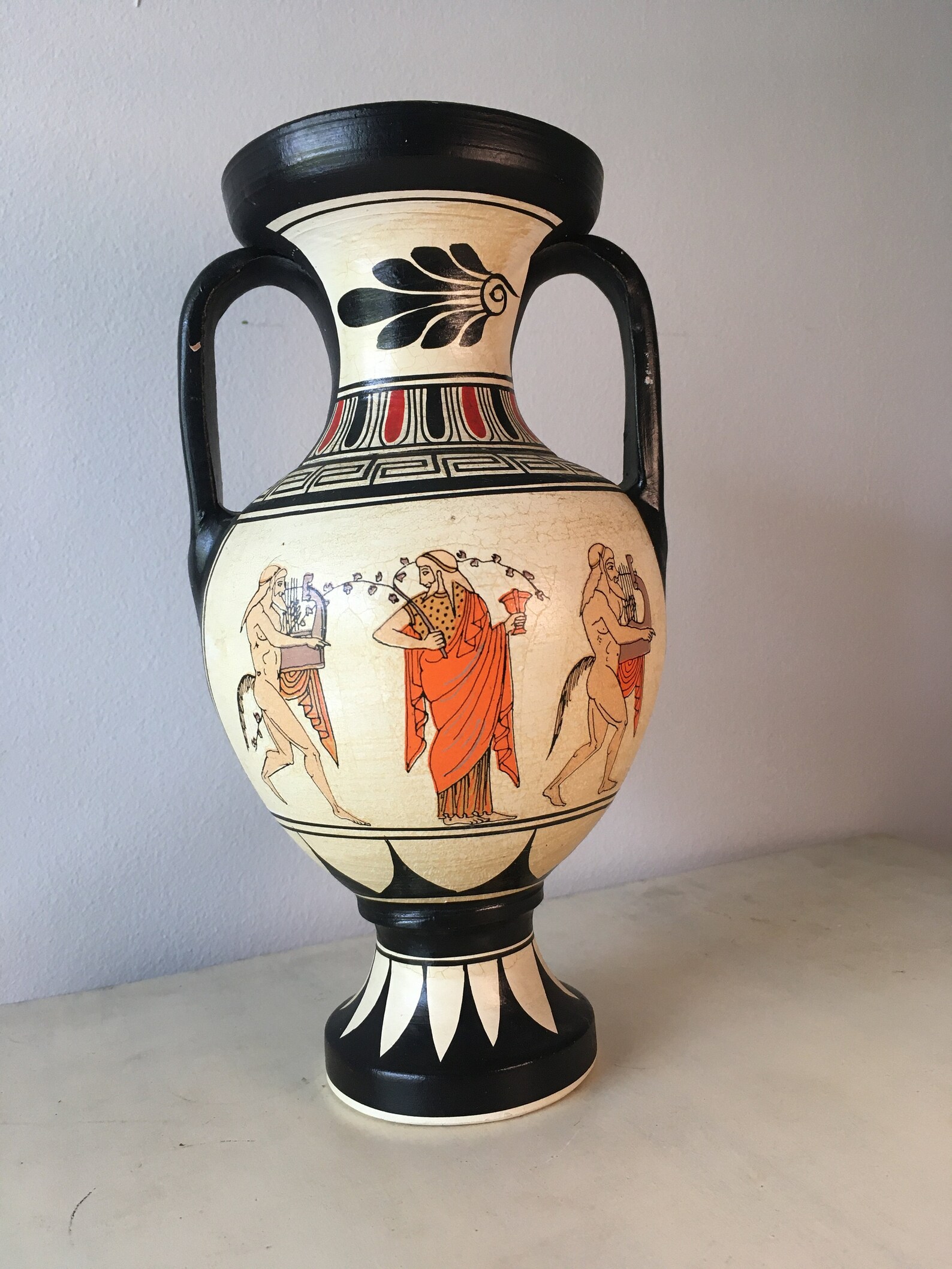 Ancient Greek Ceramic Painted Jar amphora. Archaic Hand Made - Etsy