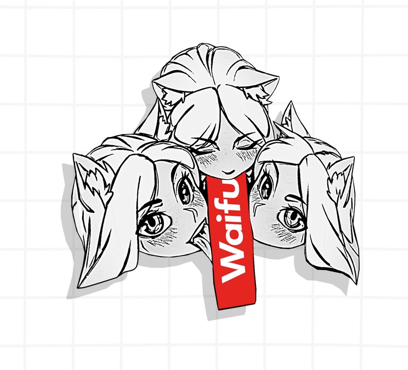 Cerberus Lewd Sticker Common Etsy