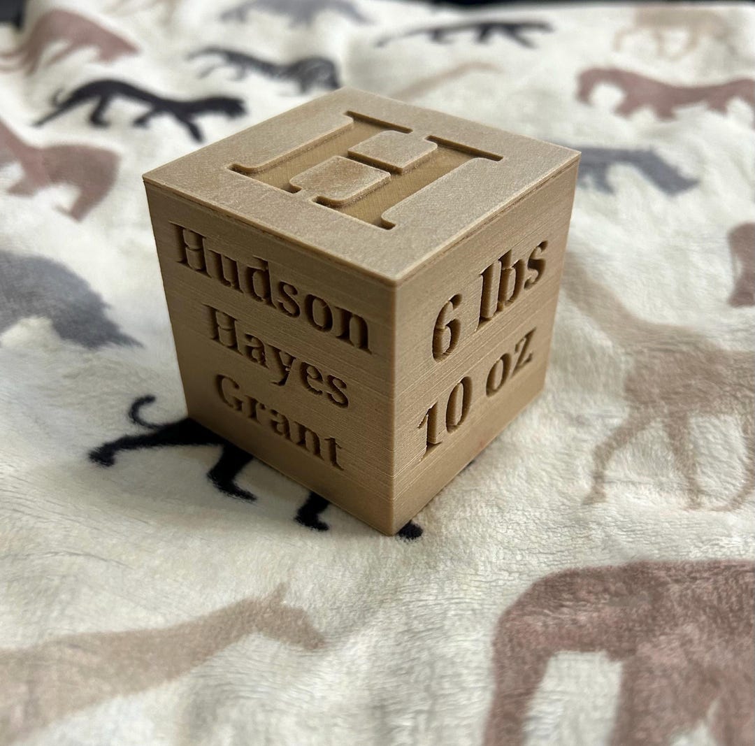 Newborn Birth Stat Block, Baby Announcement, Custom Baby Gift, Nursery ...