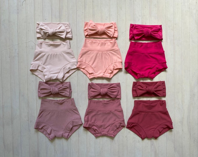 Pink Girl Bummies, Preemie Girl Summer Outfit, Summer Baby Girl Outfit ...