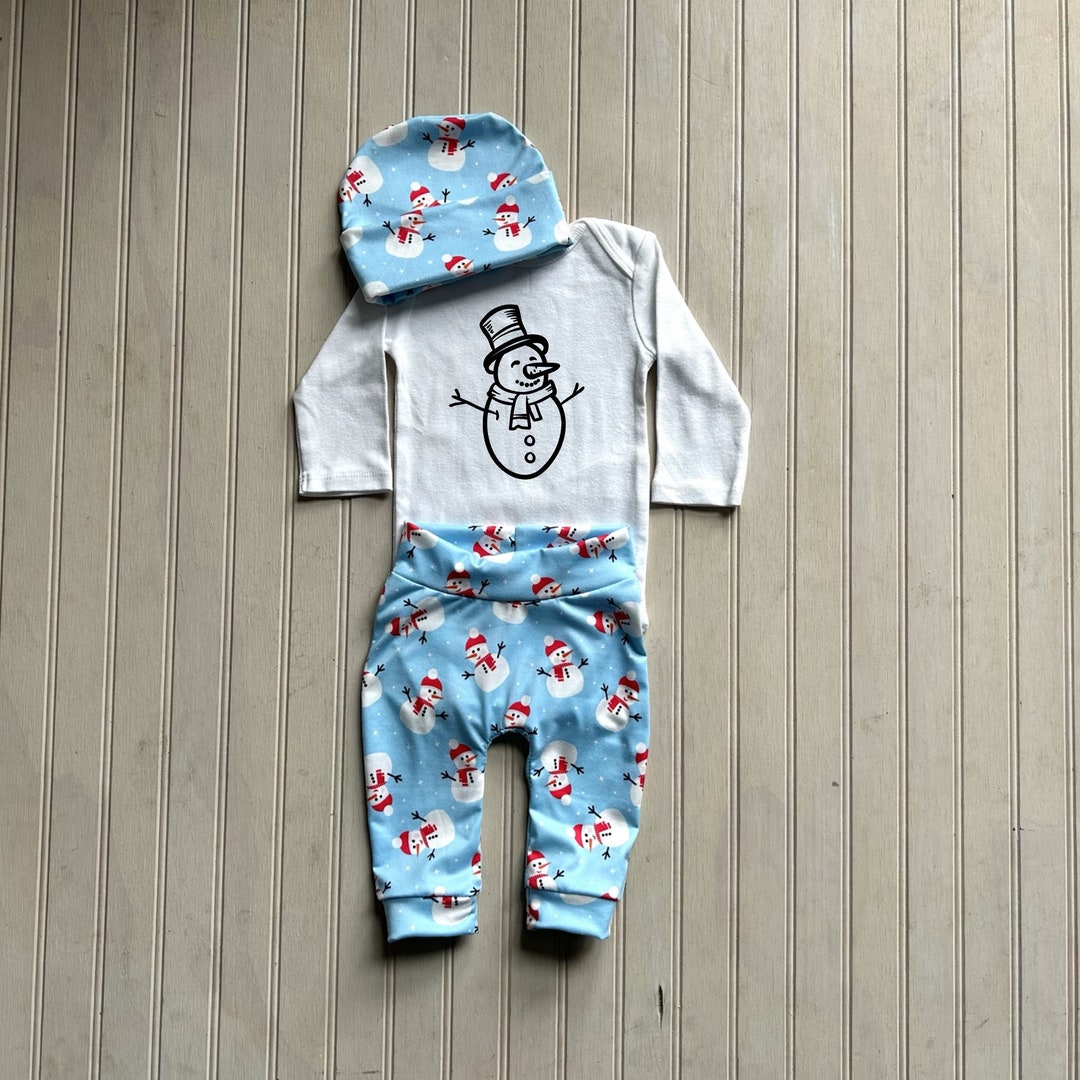 Snowman Baby Outfit, Snowman Pants, Winter Baby Outfit, - Etsy