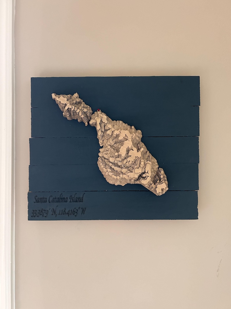 Custom Laser Cut Topographical Map - Etsy