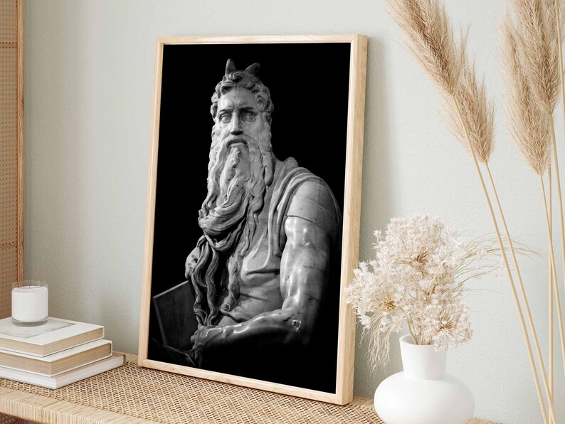 Michelangelo Moses Poster – Italian Renaissance Sculpture, Christian ...