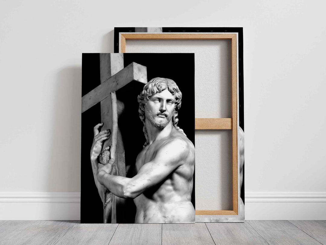 Michelangelo Risen Christ Sculpture Canvas Print - Marble Statue of ...