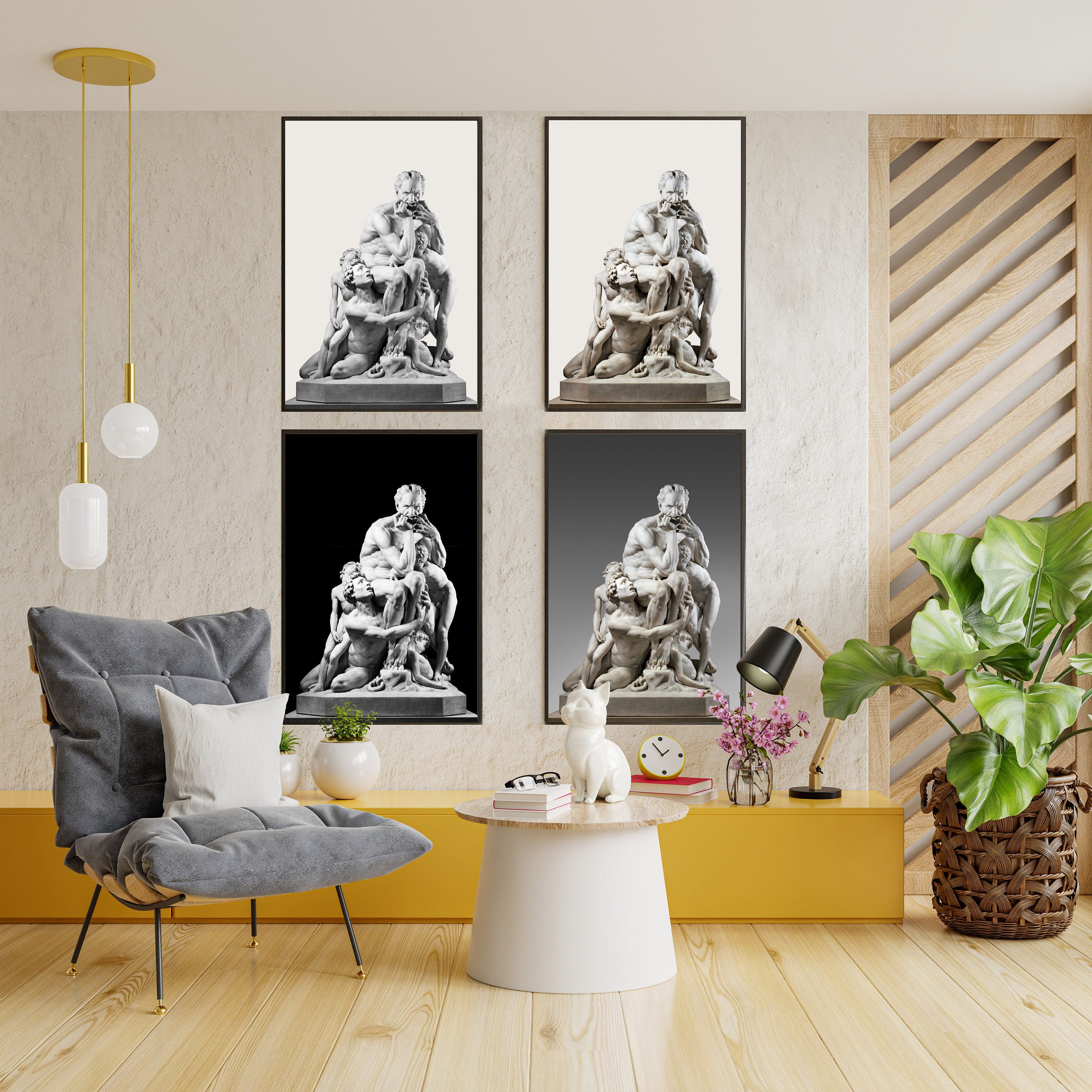 Dantes Inferno Poster Ugolino And Sons Marble Sculpture Print Etsy