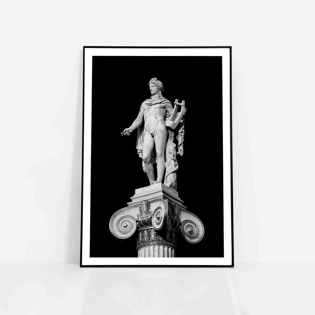 Apollo Statue Print: Greek Mythology Wall Art - Etsy