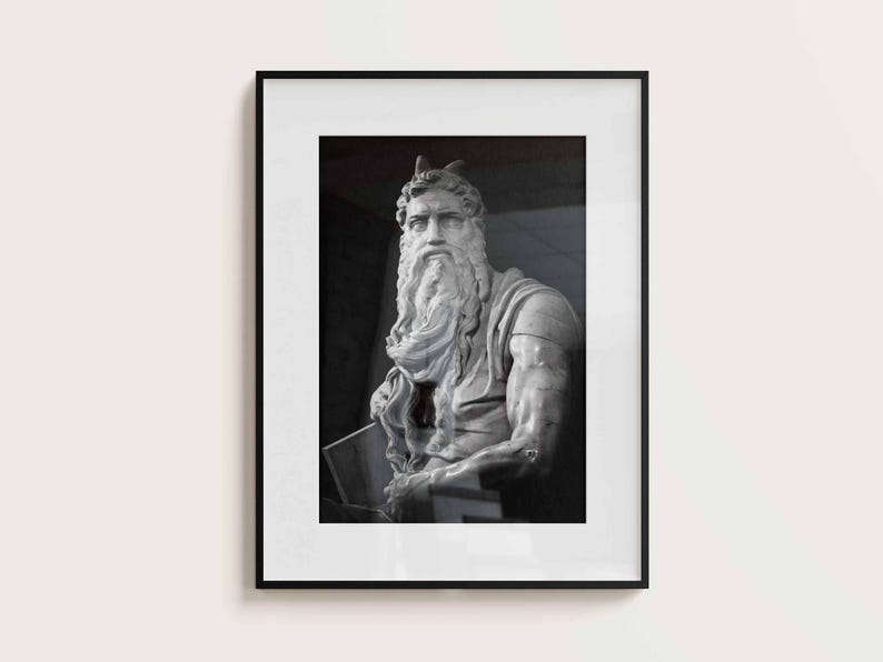 Michelangelo Moses Poster – Italian Renaissance Sculpture, Christian ...