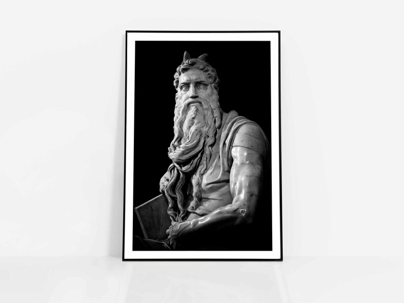 Michelangelo Moses Poster – Italian Renaissance Sculpture, Christian ...