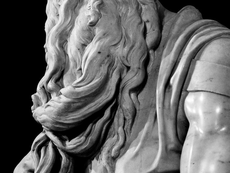 Michelangelo Moses Poster – Italian Renaissance Sculpture, Christian ...