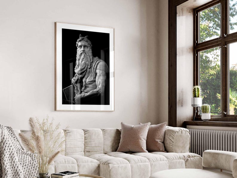 Michelangelo Moses Poster – Italian Renaissance Sculpture, Christian ...
