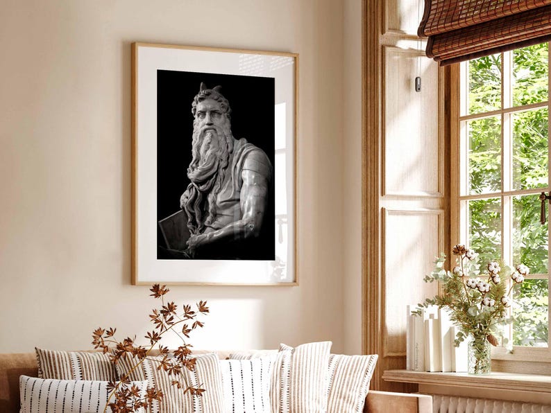 Michelangelo Moses Poster – Italian Renaissance Sculpture, Christian ...