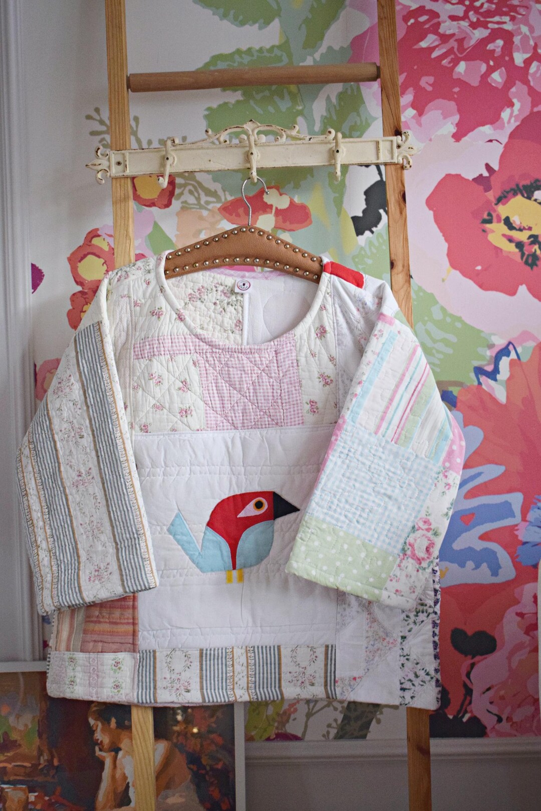 Quilt Pullover / Vintage Patchwork Quilt Sweatshirt / Top Made From Old ...