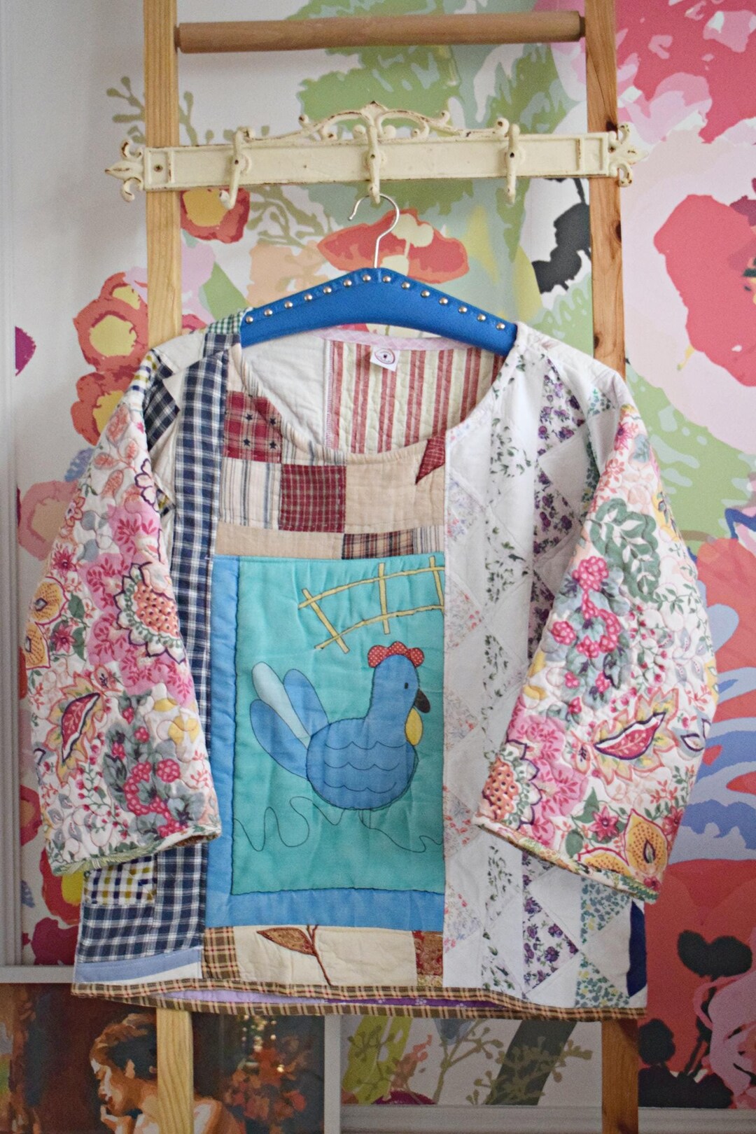 Vintage Patchwork Quilt Pullover: Handmade Cotton Top - Etsy