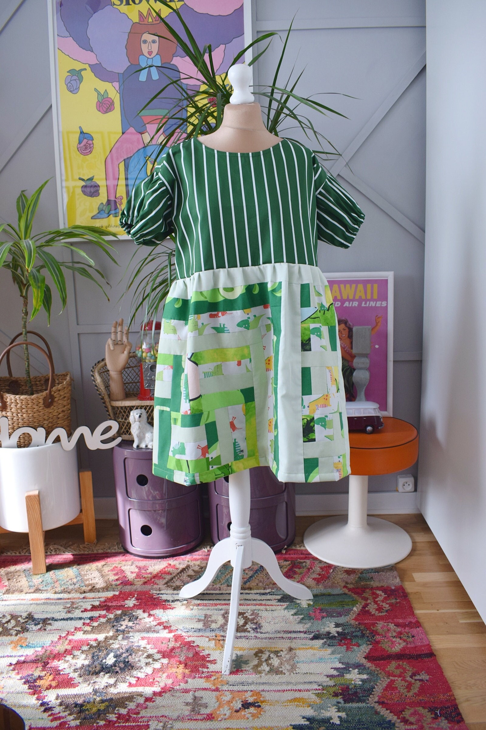 Upcycled Patchwork Cotton Dress, Boho Hippie Style - Etsy