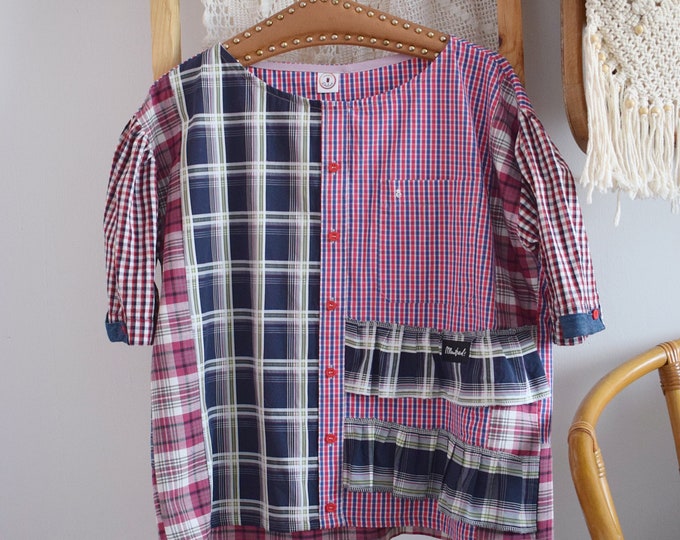 Upcycled Top/ Recycled Top/ Patchwork Sweatshirt / Top Made - Etsy