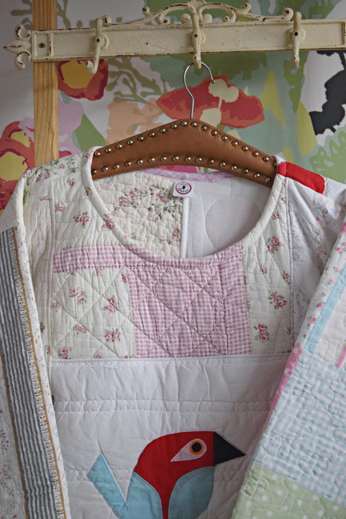 Quilt Pullover / Vintage Patchwork Quilt Sweatshirt / Top Made From Old ...