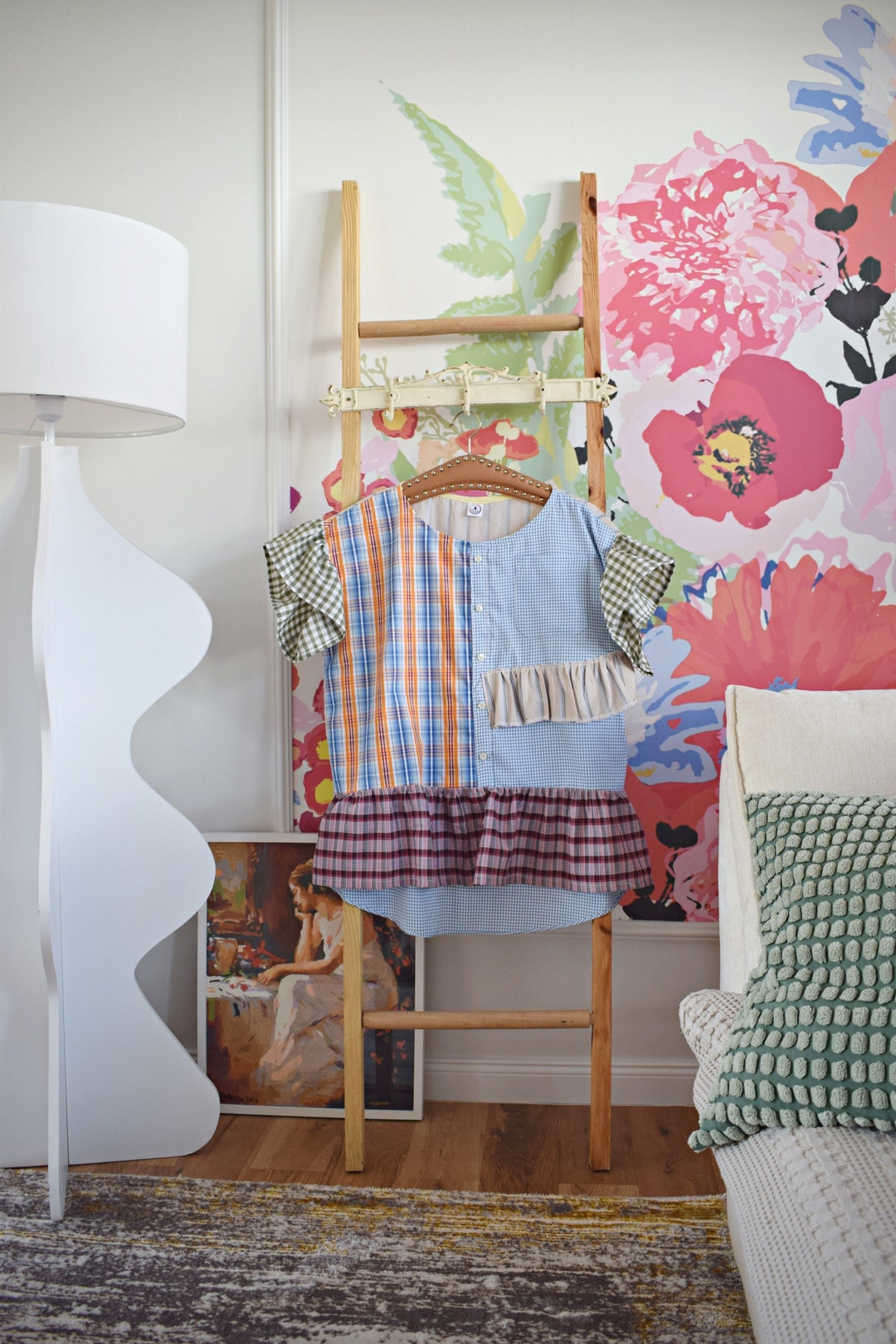 Upcycled Top/ Recycled Top/ Patchwork Sweatshirt / Top Made From Old ...