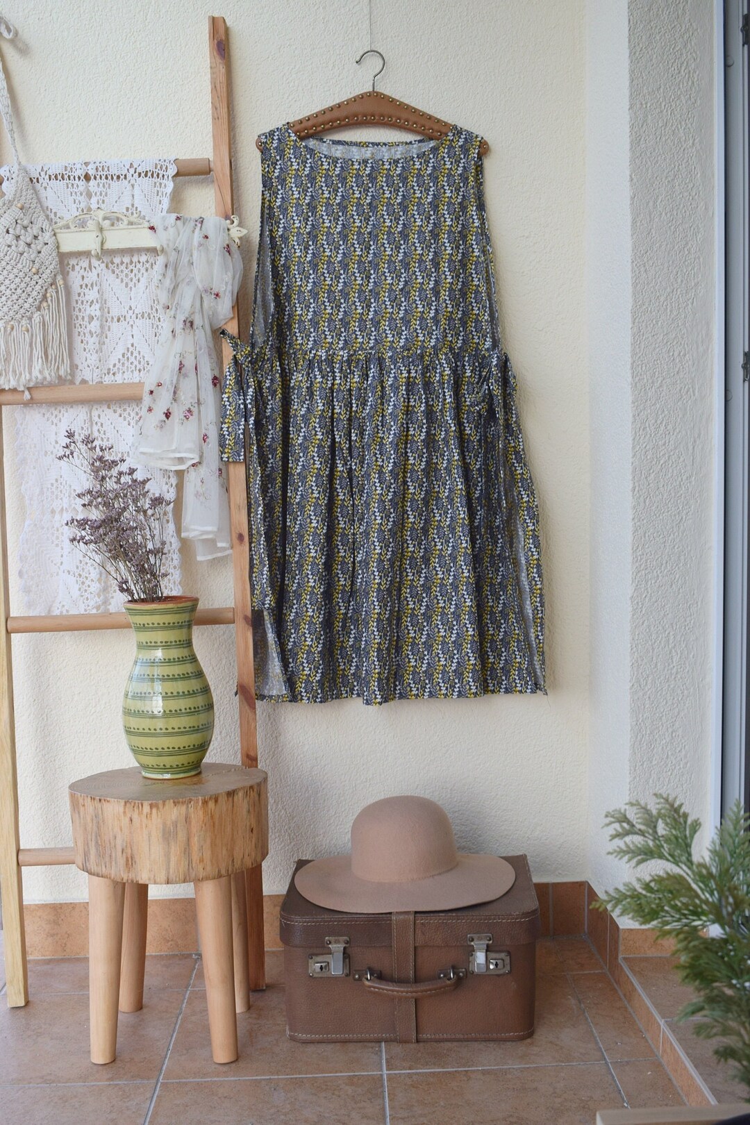 Pinafore Apron, Apron Dress, Japanese Apron, Cotton Apron, Pinafore ...