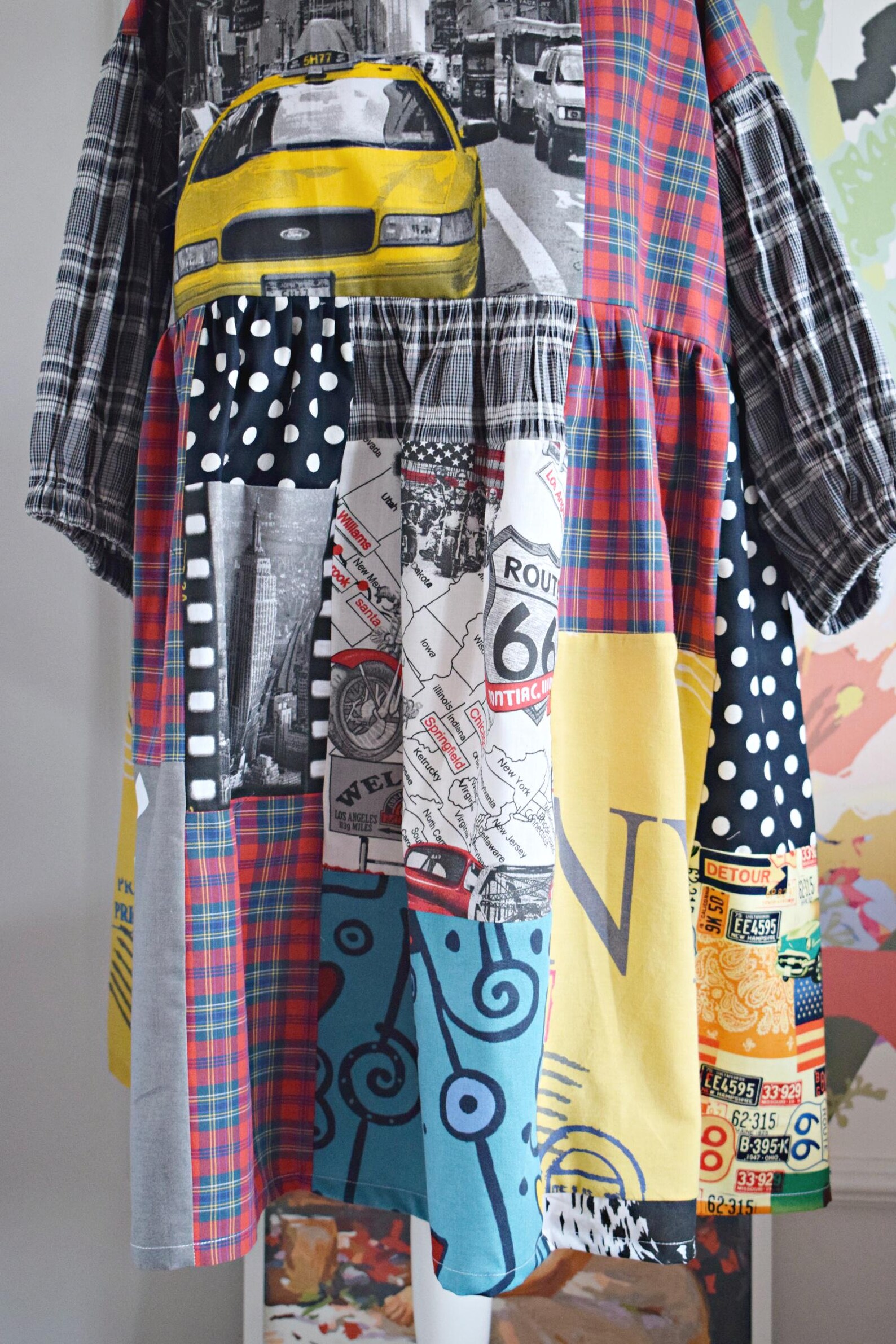 Upcycled Dress, Vintage Dress, Recycled Dress, Patchwork Dress, Japan ...