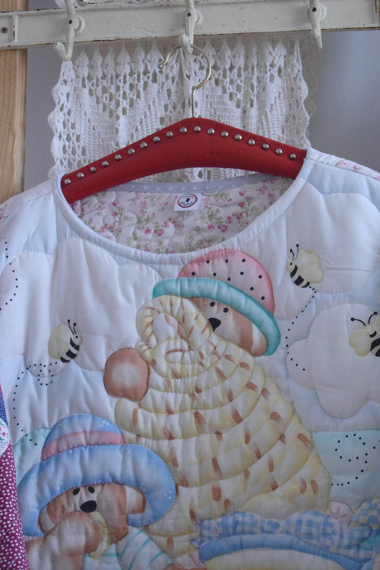 Quilt Pullover / Vintage Patchwork Quilt Sweatshirt / Top Made From Old ...