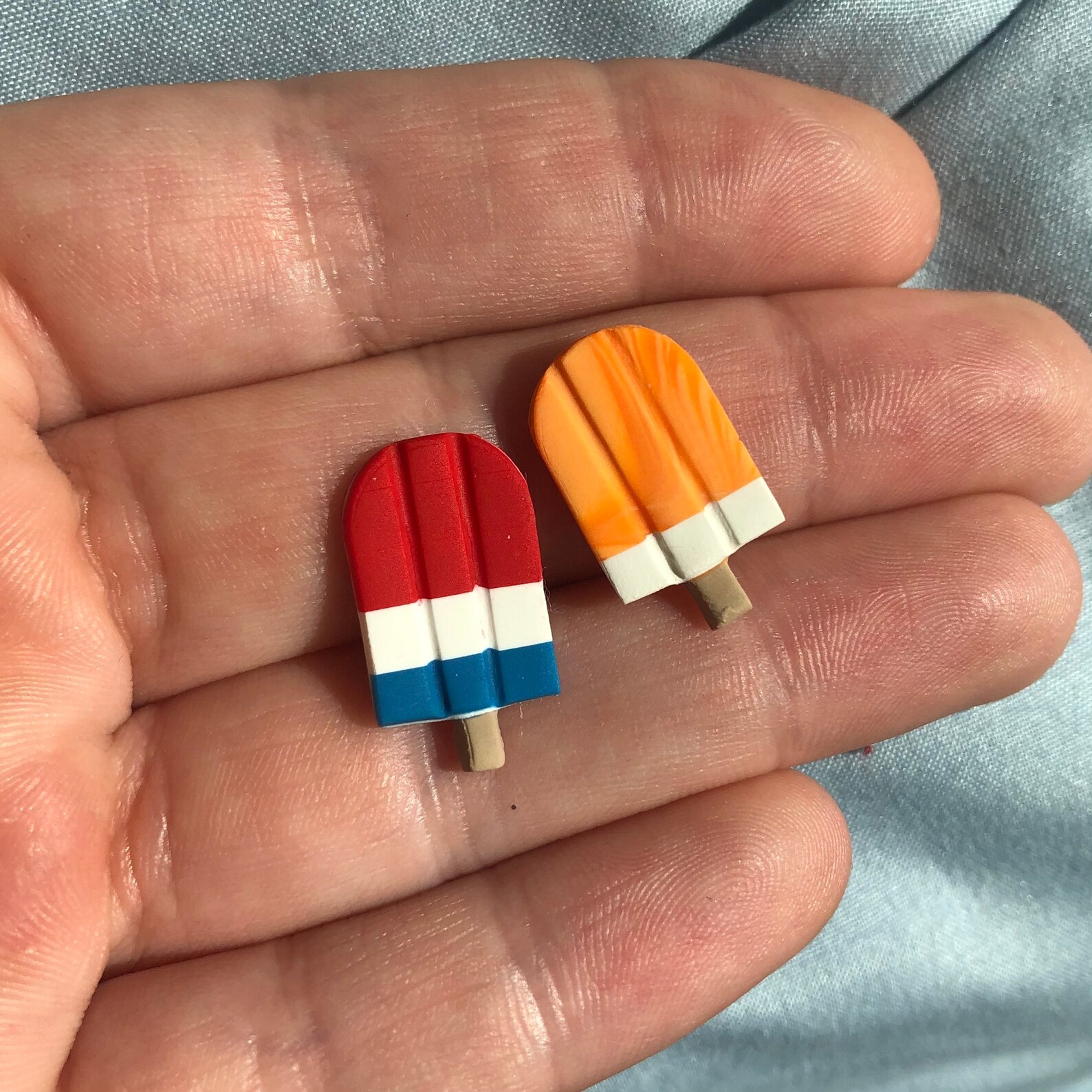Mini Popsicle Polymer Clay USA Earrings, Memorial Day, Fourth of July ...