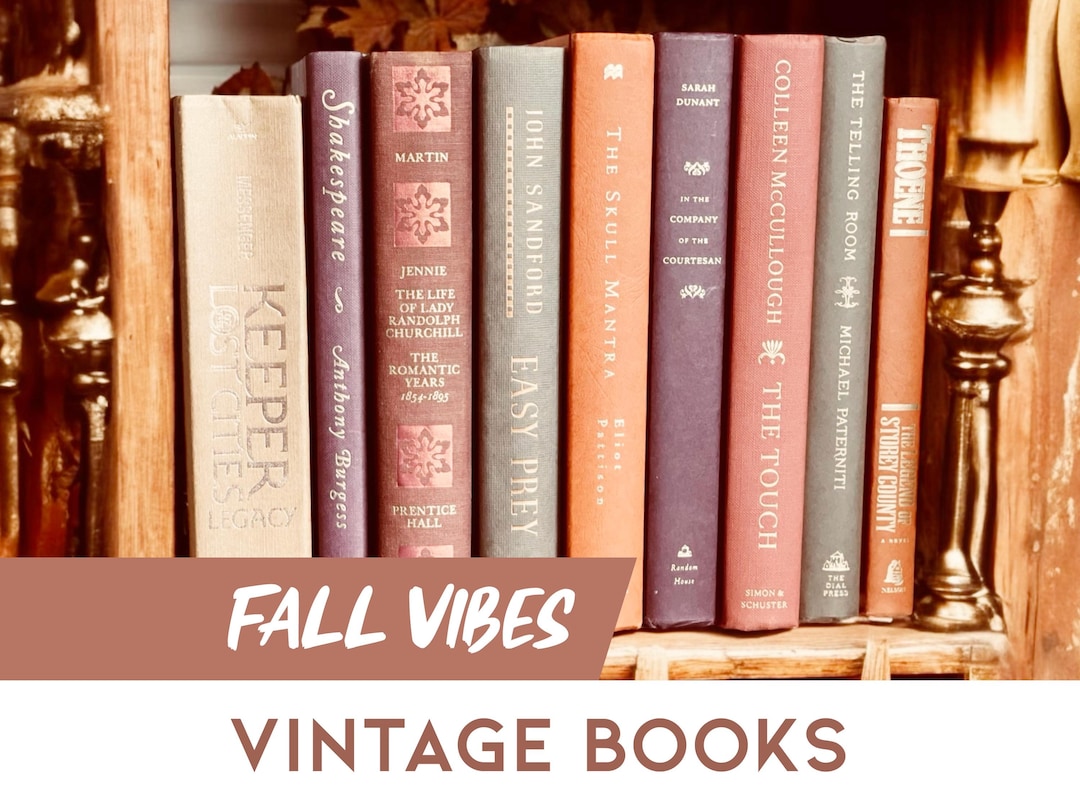 Fall Autumn Colors Vintage Display Books | Cottagecore Witchy Earth ...