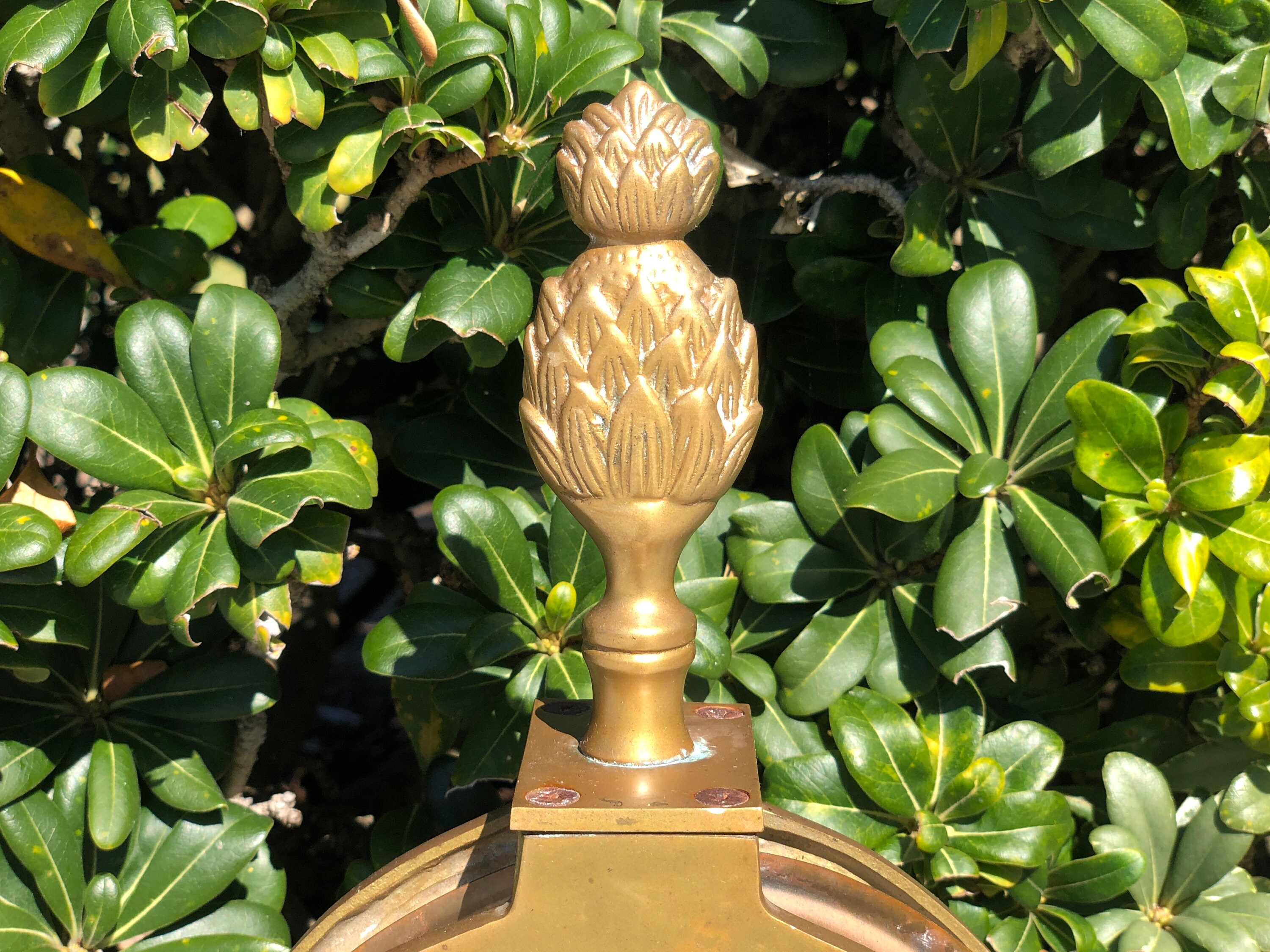 Vintage Brass Pineapple Peacock Fireplace Screen Midcentury Mid-century MCM Home Hearth Decor ...