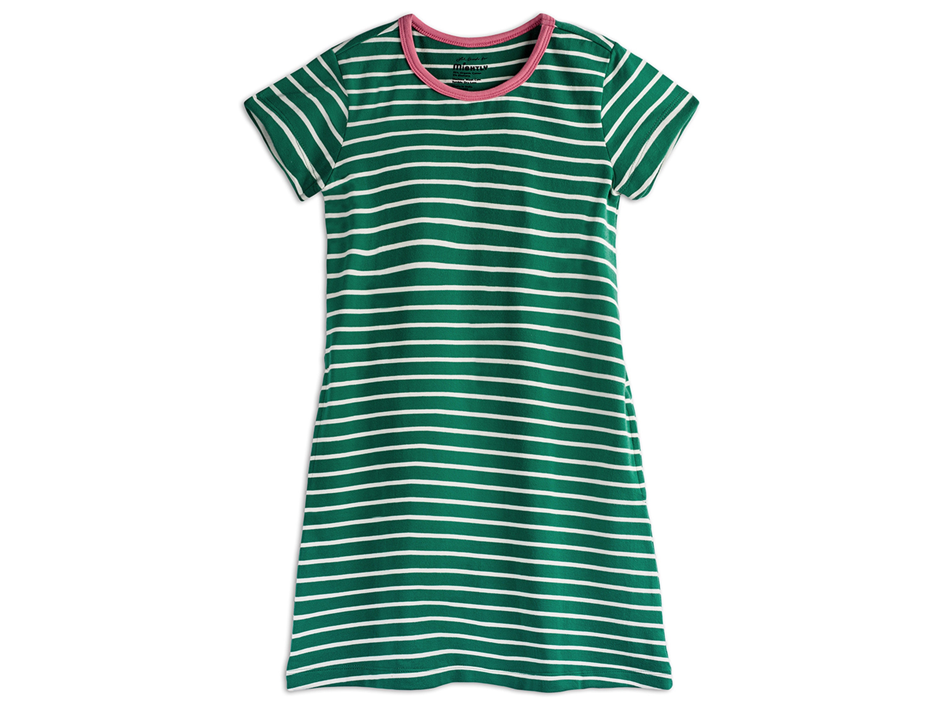 Girls Organic Cotton Jade Green Stripe Short Sleeve T-Shirt - Etsy 日本