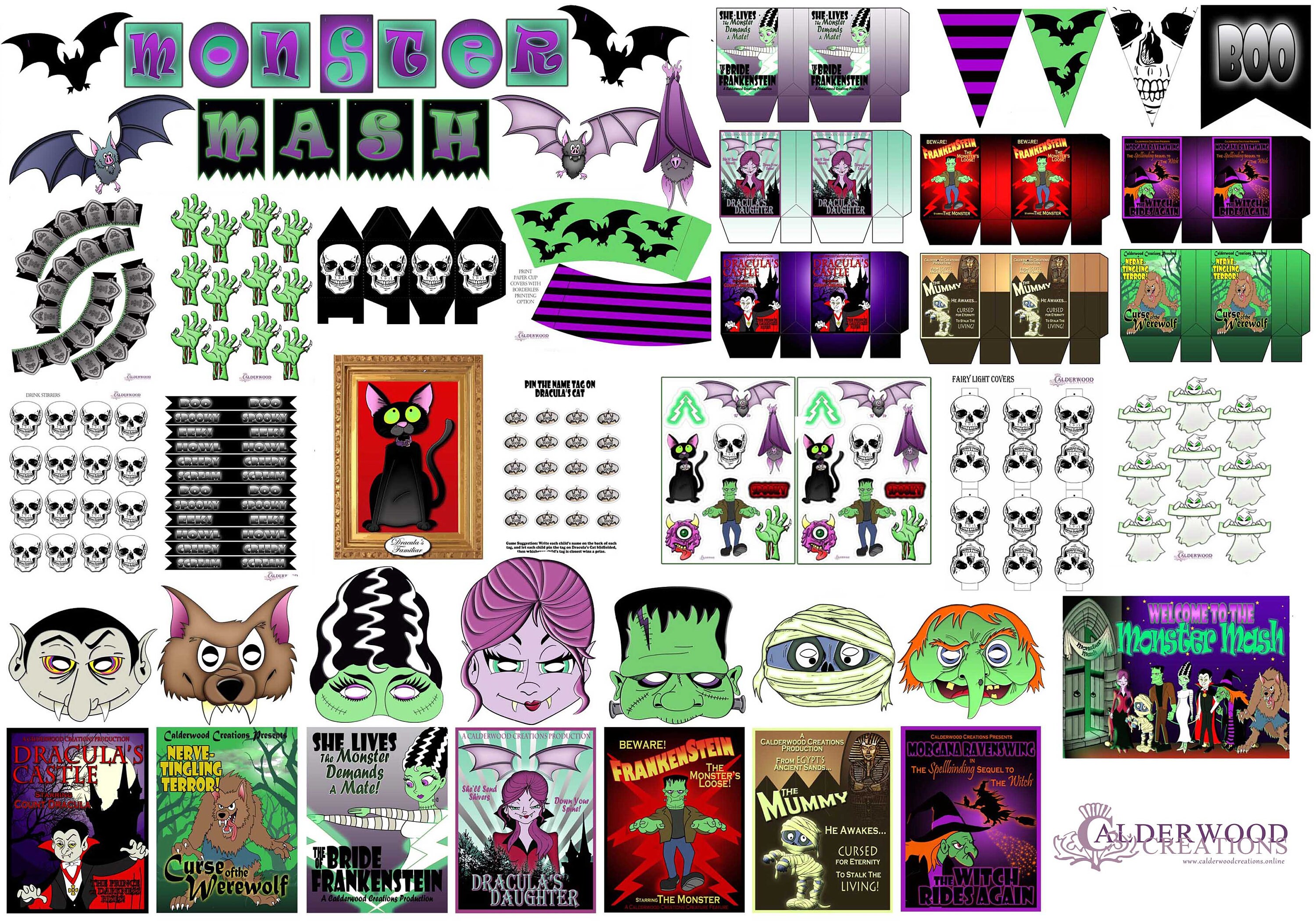 Monster Mash Halloween Party Printable Download - Etsy
