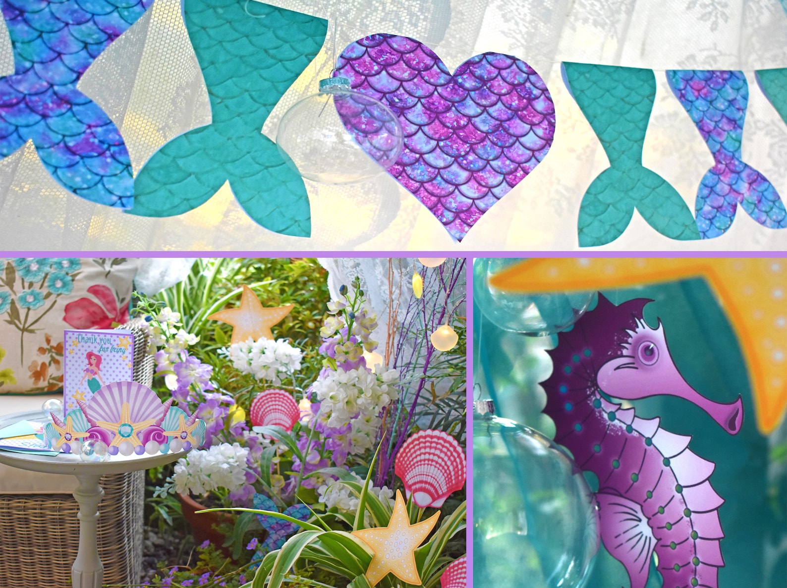 Printable Mermaid Party Pack - Etsy