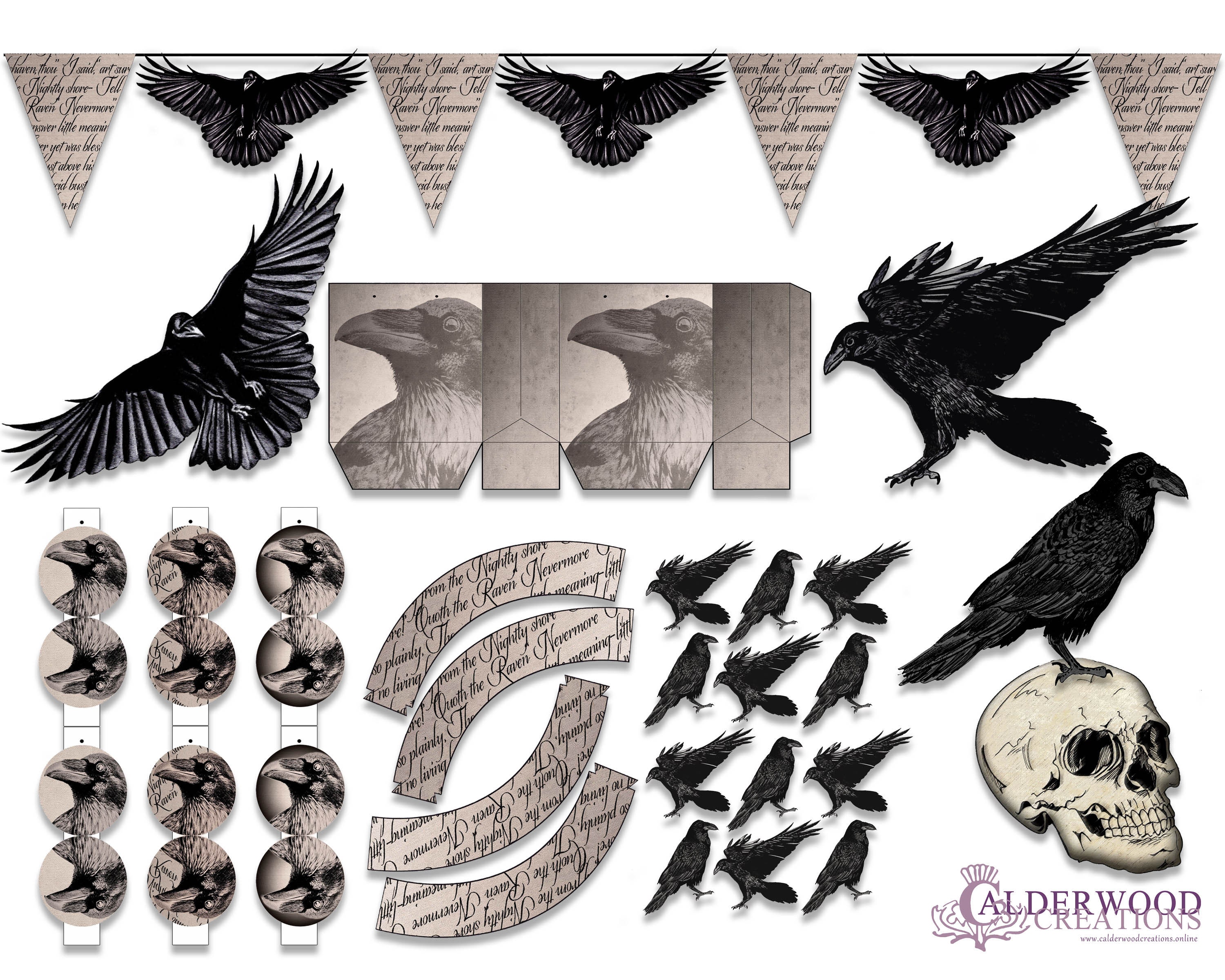 Raven Mini Printable Pack - Etsy