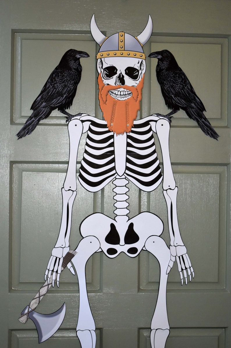 Printable Skeleton & Viking Skeleton Decoration - Etsy